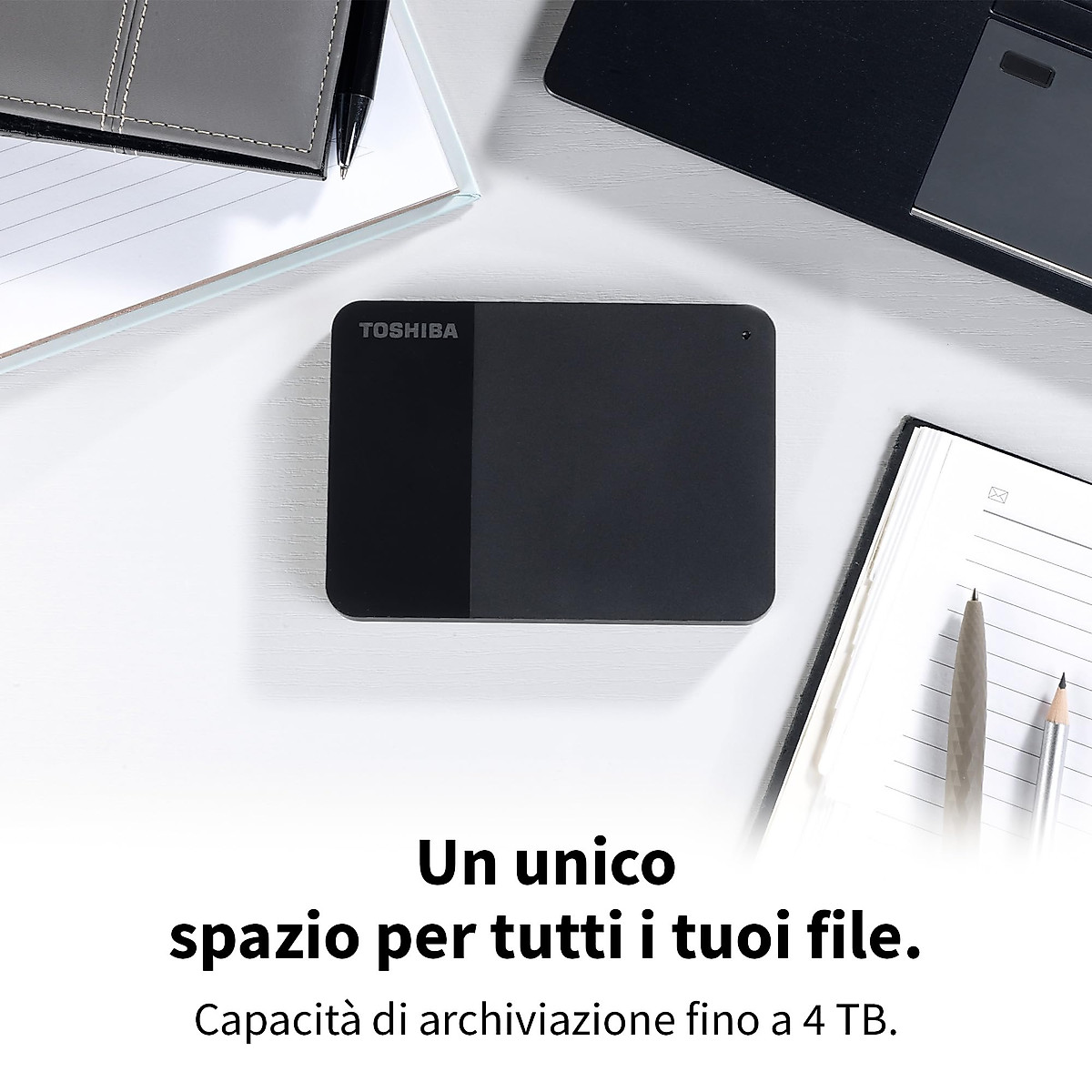 Toshiba 1TB Canvio Ready – 2.5 inch Portable External Hard Drive with SuperSpeed USB 3.2 Gen 1, Compatible with Microsoft Windows 7, 8 and 10, Black (HDTP310EK3AA)