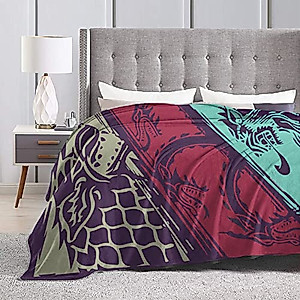 Flannel Warm Blanket for Couch, Bed, Sofa – Soft Cozy Plush Throw Blankets Microfiber Luxurious 50x60 Inches