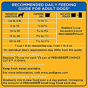 Pedigree Small Dog Complete Nutrition Small Breed Adult Dry Dog Food Grilled Steak and Vegetable Flavor Dog Kibble, 14 lb. Bag