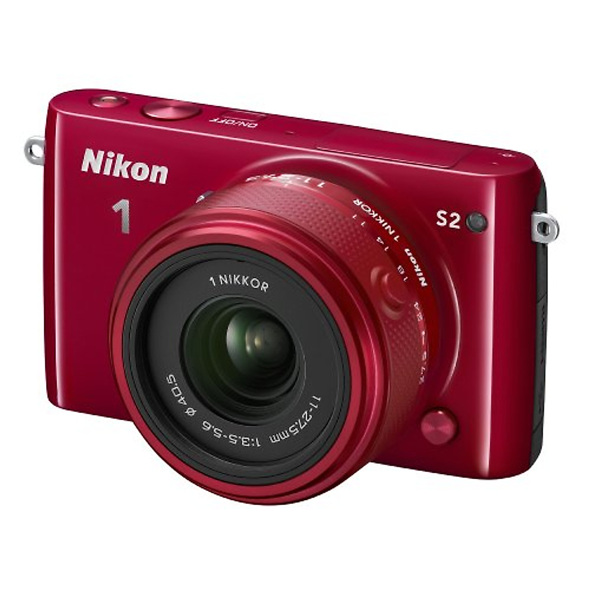 Nikon 1 S2 Digital Camera with 1 NIKKOR 11-27.5mm f/3.5-5.6 Lens (Red)