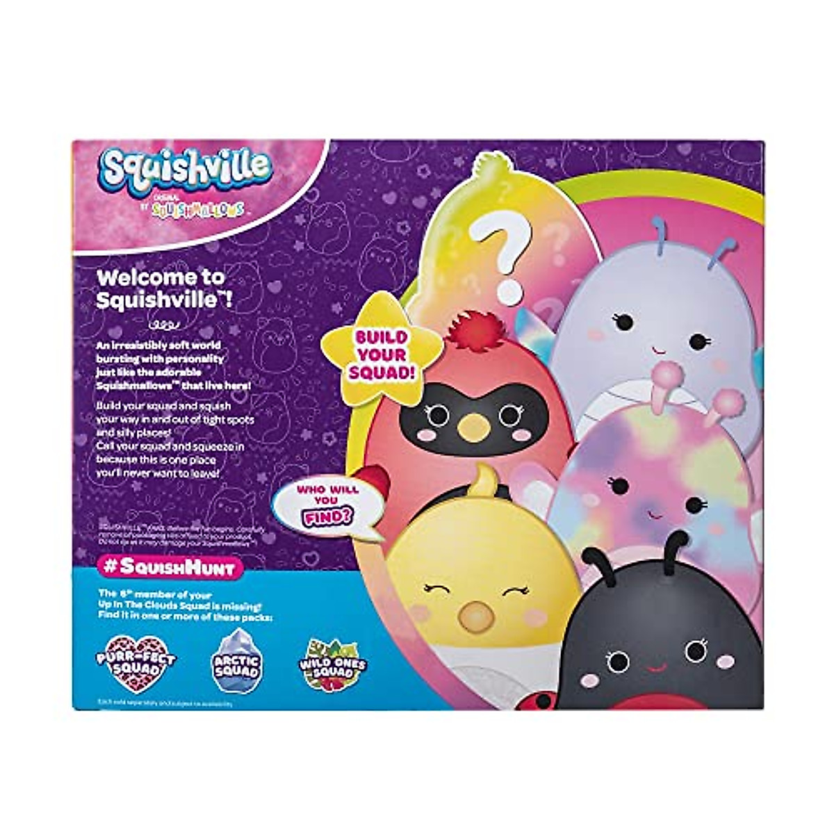 Squishville by Original Squishmallows Up in The Clouds Squad Plush - Six 2-Inch Squishmallows Plush Including Trudy, Iris, Cazlan, Charlize, and Devorah - Toys for Kids