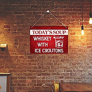 QiCHo Funny Sarcastic Metal Tin Sign Bar Pub Man Cave Wall Decor 8"X12" - Man Cave, Kitchen, Bar & Restaurant Humor Sign (Red)