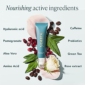 Yours Skincare Eye Serum with Caffeine and Antioxidants | Hydrates & Brightens Under Eye Area | Restores Skin Firmness and Reduces Fine Lines, Dark Circles and Puffiness - 15ml