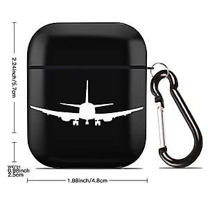 Case Cover for AirPods 1 & 2 Flight Airplane Silhouettes Full Body Protection Case Earphone Earset Case Hard PC Cover