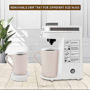 CHULUX Single Serve / Cup [Coffee] Maker Brewer for K-Cup & Ground & Tea Leaf, Travel Mini Coffee Capsules & Pods, 6 to 12Oz Brew, [Coffee] Machine with A Reusable Filter, White