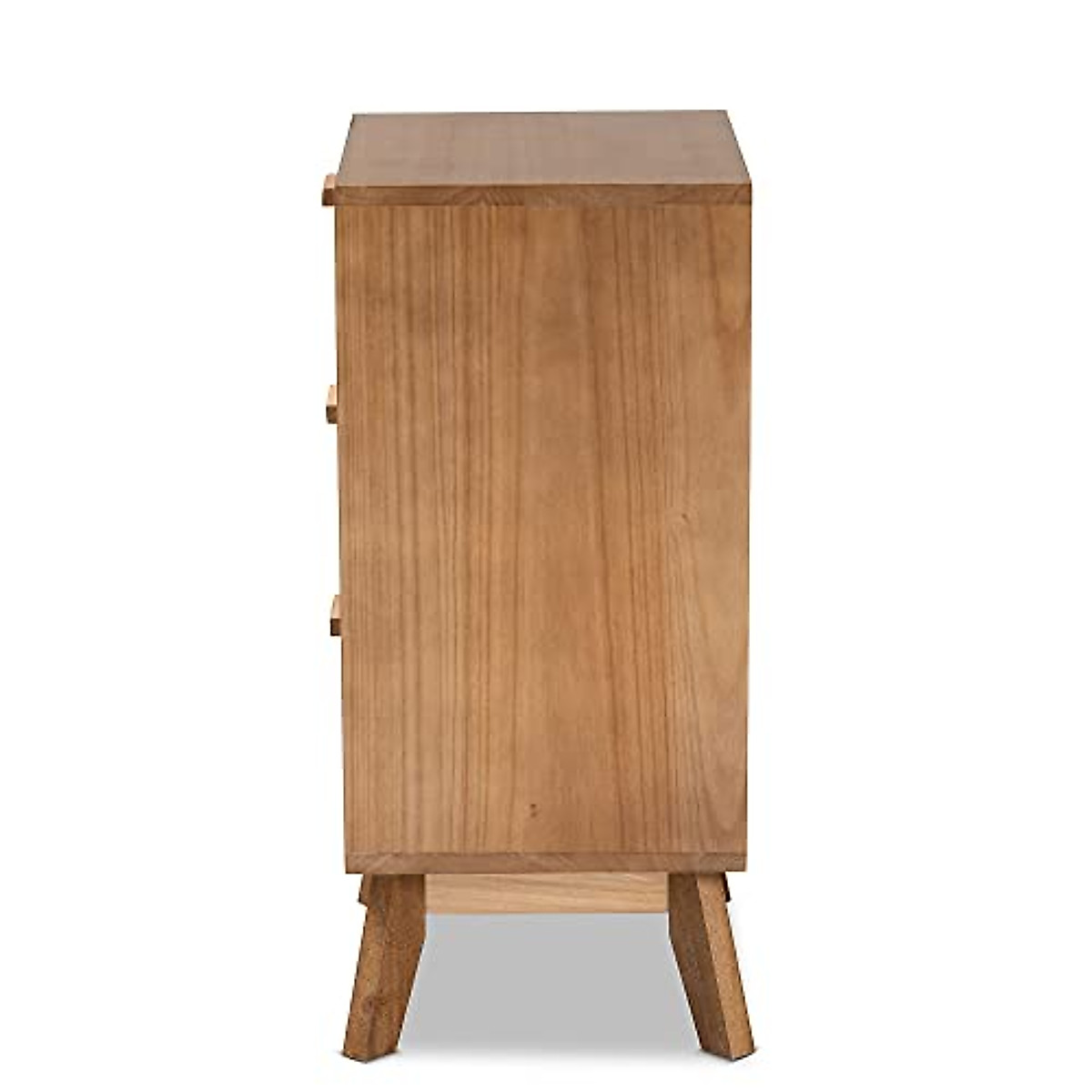 Baxton Studio Baden End Table, Natural Brown/Walnut Brown