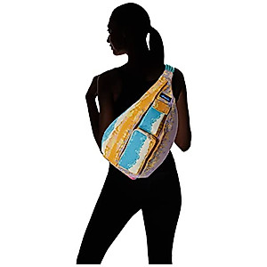 KAVU Go Time Bi-Fold Crossbody Wallet with Rope Strap - Beach Tie Dye