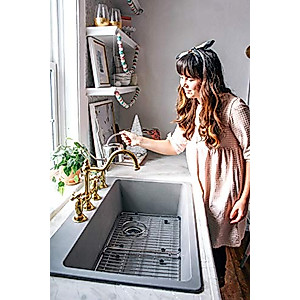 Kingston Brass KS3792AXBS Restoration Bridge Kitchen Faucet, 9", Polished Brass