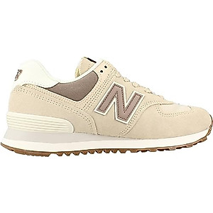 New Balance Women's 574 Sneakers, Sandstone/Mushroom/Angora, Tan, 7.5 Medium US