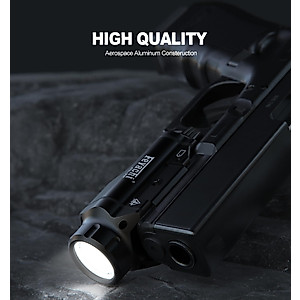 Feyachi HL-20 Pistol Light 1000 Lumen Upgrade LED Weapon Light Compact Rail Mounted Handgun Tactical Flashlight Rail Locating Keys for Picatinny