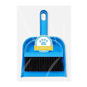 POPETPOP Mini Dustpan and Brush Set Portable Small Cage Cleaner for Guinea Pigs Cats Hedgehogs Hamsters Chinchillas Rabbits Reptiles (Random Color)