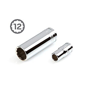 TEKTON 1/4 Inch Drive 12-Point Socket and Ratchet Set, 55-Piece (5/32-9/16 in., 4-14 mm) | SKT05302