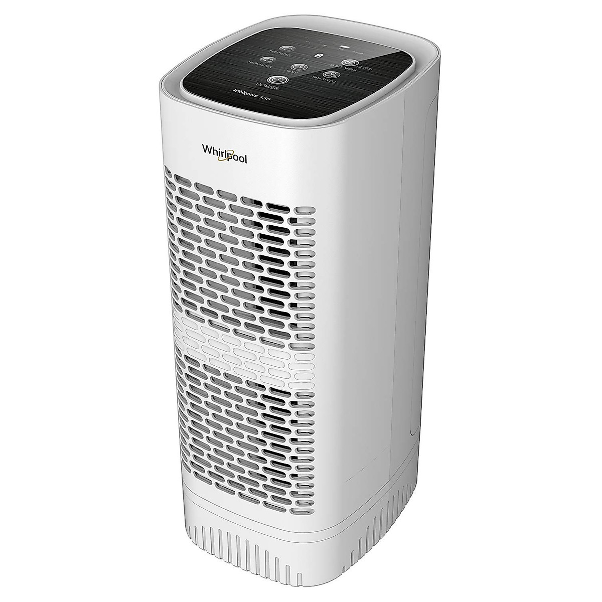 Whirlpool Whispure WPT60P, True HEPA Air Purifier, Activated Carbon Advanced Anti-Bacteria, Ideal for Allergies, Odors, Pet Dander, Mold, Smoke, Smokers, and Germs, Medium, White