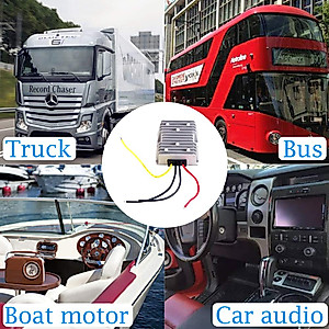 Car Voltage Stabilizer, DC 12V Regulator 12V Surge Protector 144W Heavy Duty for Car Battery Auto Truck Vehicle Boat Motor Solar System Protection (DC 10-36V Input, DC 12V Output)