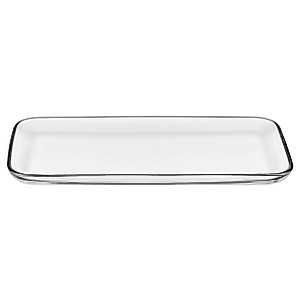 Barski Glass Rectangular Tray - Serving Tray- Platter - Classic Clear - 12.8" Length - Made in Europe