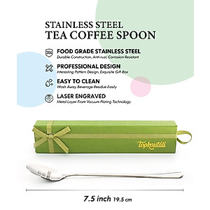 Funny Coffee Spoon - Engraved Stainless Steel Spoon with Life Begins After Coffee Quote - Great Gift for Coffee Lovers