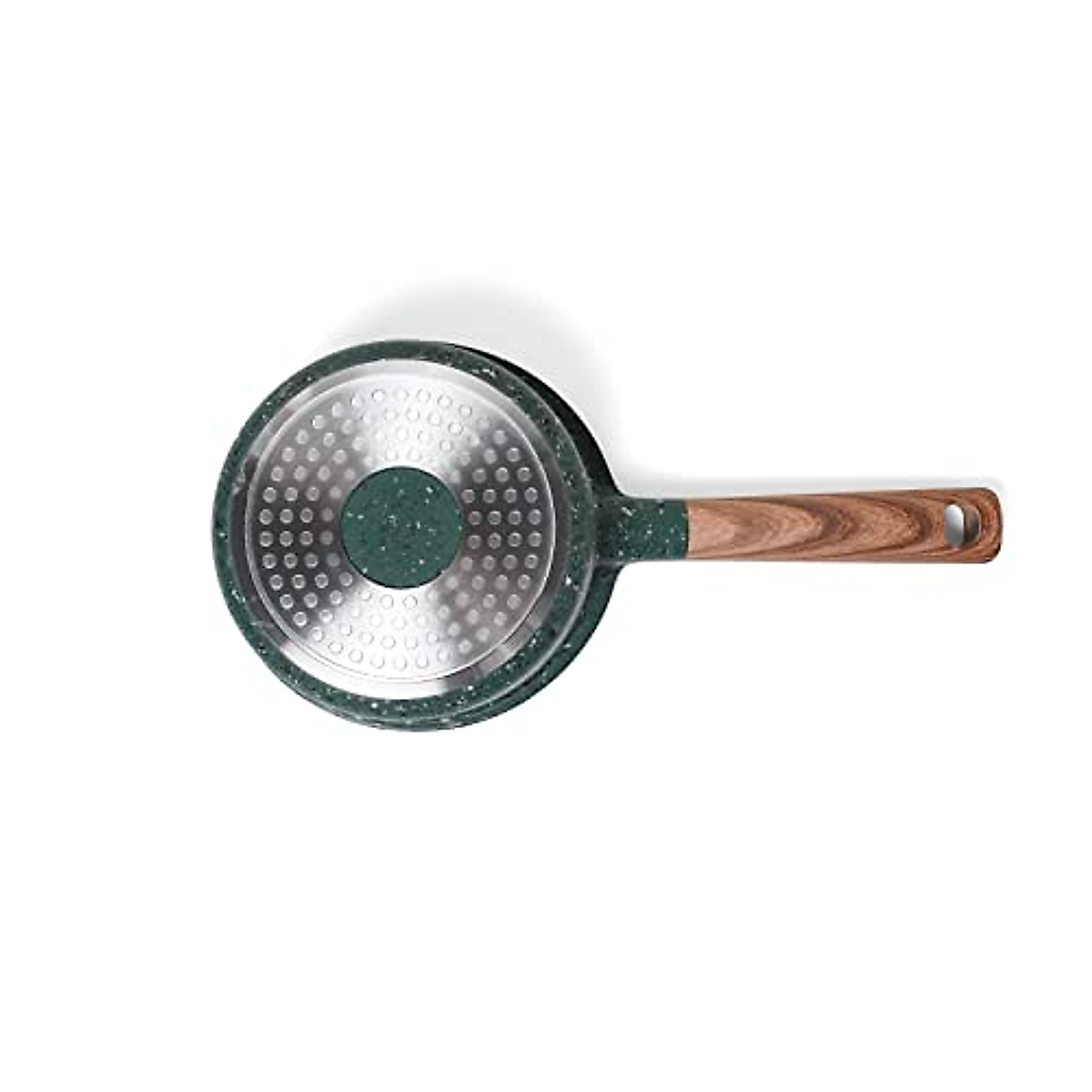 PHANTOM CHEF 1.5 QT Saucepan with Granite finish & Lid | PFOA Free | Small Nonstick 1.5 Quart Sauce Pot | Induction Compatible | Dishwasher & Oven Safe | Stay-Cool Handle | Easy to Clean (Green)