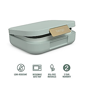 Bentgo® Modern - Versatile 4-Compartment Bento-Style Lunch Box, Leak-Resistant, Ideal for On-the-Go Balanced Eating - BPA-Free, Matte Finish and Ergonomic Design (Mint Green)
