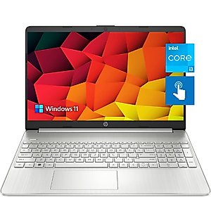 HP Newest Pavilion 15.6" HD Touchscreen Anti-Glare Laptop, 16GB RAM, 256GB SSD Storage, Intel Core Processor up to 4.1GHz, Up to 11 Hours Long Battery Life, Type-C, HDMI, Windows 11 Home, Silver