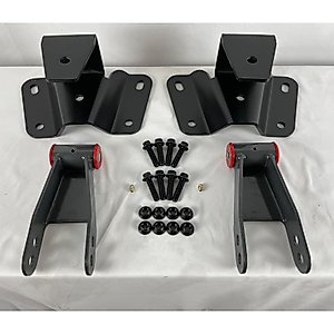 BST BSSP 4" Drop Kit Leveling Lowering Shackles Hangers Kits Compatible with 1973-1996 F-ord F-150 F100 Rear Drop Hangers & Shackles Drop Kit Lowering