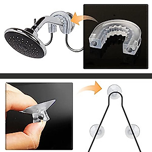 YeeBeny Bathroom Shower Caddy Connector Sucker with 2pcs Professional Strength Large Suction Cups, Easy to Attach, Replacement Suction Cups Compatible with Zenna Home, Simple Houseware, Multipurpose