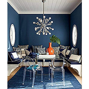 2xhome Set of 2 Clear Louis Ghost Dining Armchairs Polycarbonate Designer Acrylic Transparent Crystal Chair with Arms Glass Modern Mid Century Victorian See Through for Desk Kitchen