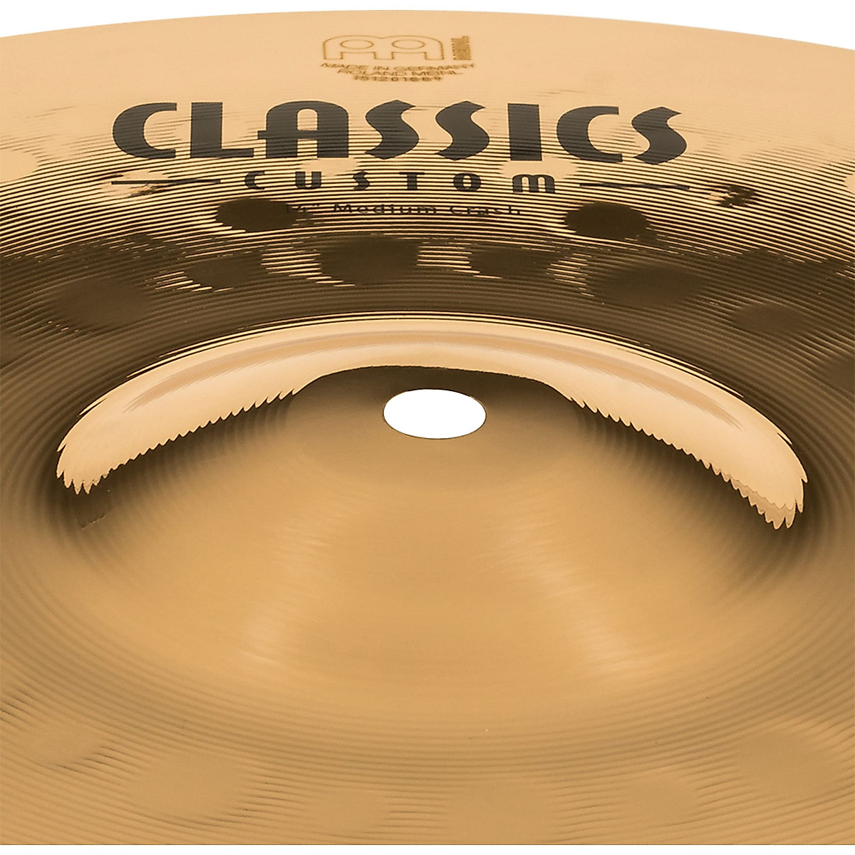 Meinl 14" Medium Crash Cymbal - Classics Custom Brilliant - Made in Germany, 2-YEAR WARRANTY (CC14MC-B)