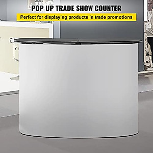 Geindus Portable Tradeshow Podium Table Display Exhibition Counter Stand Booth Fair with Wall Bags 51" X 15.7" X 38.5"
