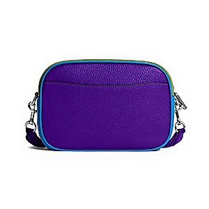 COACH Womens Mini Jamie Camera Bag In Leather (SV/Sport Purple Multi)
