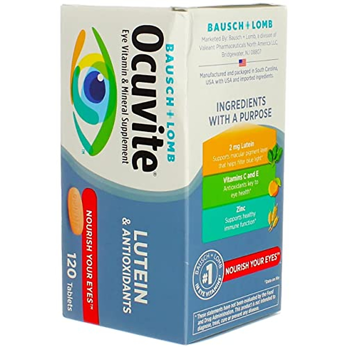 Bausch & Lomb Ocuvite with Lutein - 120 Tablets