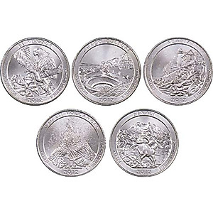2012 P National Park Quarter 5 Coin Set Uncirculated Mint State 25c Collectible