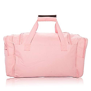 DALIX Signature Travel or Gym Duffle Bag in Pink Large