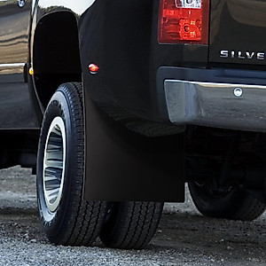 Plasticolor 000331R01 Plain Black Mud Guard - 24 inch - Set of 2
