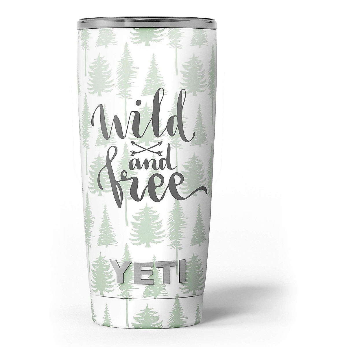 Design Skinz Wild and Free - Skin Decal Vinyl Wrap Kit Compatible with The Yeti Rambler Cooler Tumbler Cups