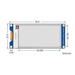 Coolwell Waveshare 2.66inch E-Paper E-Ink Display Module (B) for Raspberry Pi/Jetson Nano, 296×152 Pixels, SPI Interface,Red/Black/White Three-Color