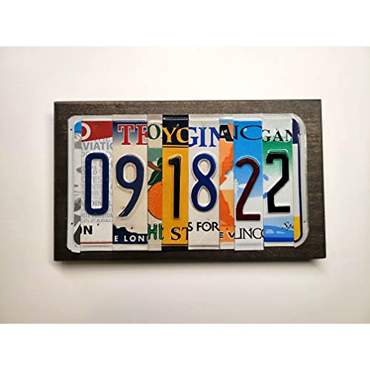 Jersey Plate Art - 10 year anniversary gift, unique birthday gift, license plate sign