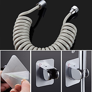 SWHC Stainless Steel Bidet Sprayer for Toilet, Bidet Sprayer with 3m Spring Hose Handheld Bidet Sprayer for Toilet Suitable for Women, Children and Pets