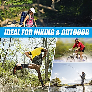 Agdkuvfhd Waterproof Socks for Women, Men Breathable Seamless Anti Blister Neoprene Socks for Hiking in Water & Rainy Muddy Road 1 Pair (Blue, Small)