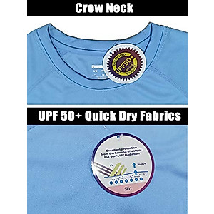 UPF 50 Shirts for Men Long Sleeve UV Shirts Sun Shirts Running Shirts Workout Shirts Fishing Shirts Rashguard Hiking Shirts Gym Shirts Blue