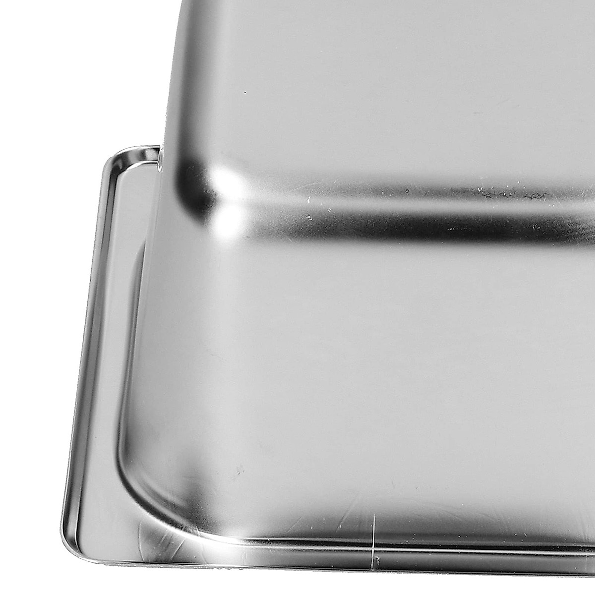 Hotel Pan, Deep Steam Table Pan Anti Jam Steam Table Pan Stainless Steel Hotel Pan Squares Serving Pan Buffet Basin Catering Storage Metal Food Pan for Hotels Restaurant, 6.9x6.4x3.9in