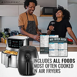 Air Fryer Cheat Sheet Cooking Times Chart Magnet Accessories for Refrigerator + Airfryer Baking & Grilling Cook Books and Kitchen Magnetic Fridge Food Temperature Guide for Quick Reference