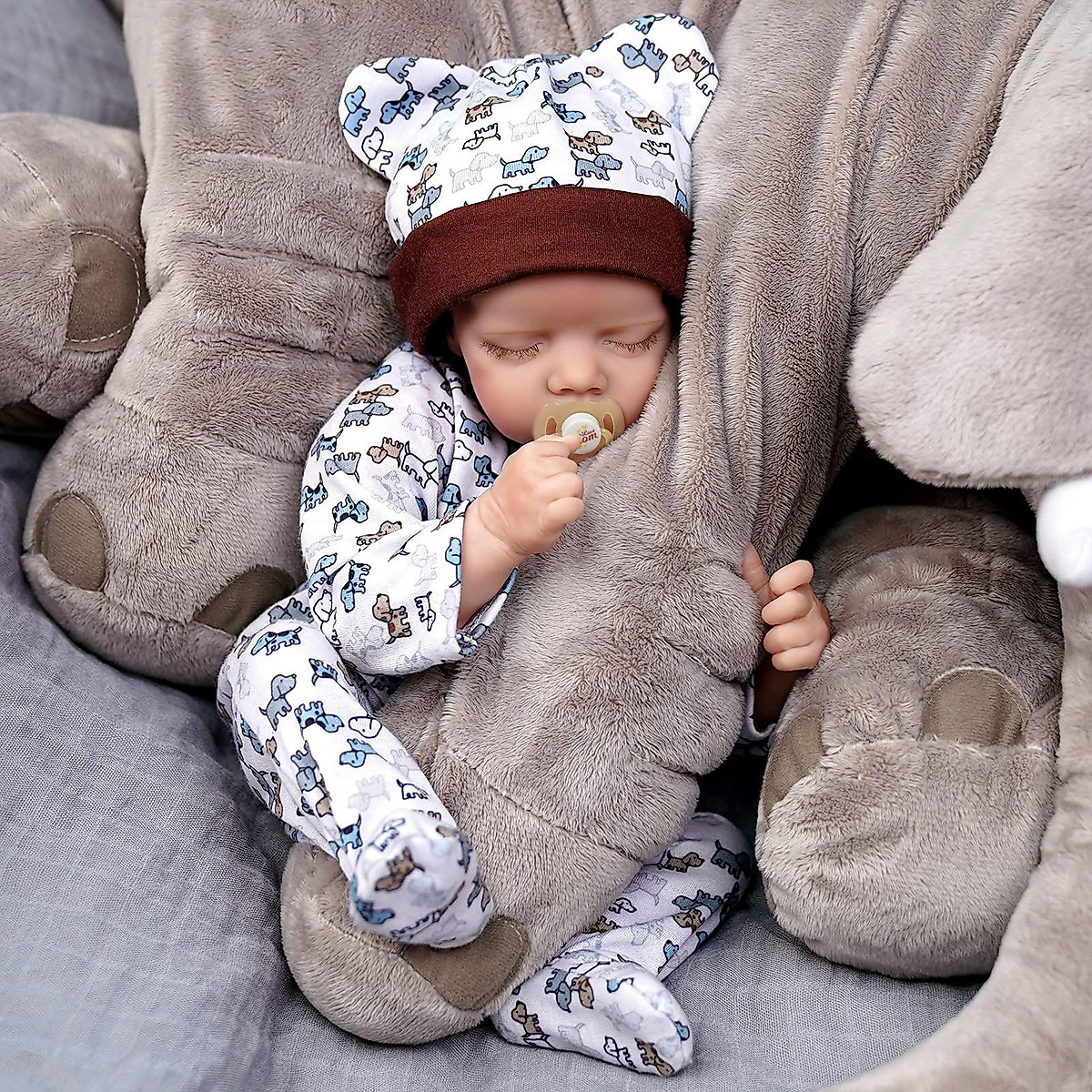 JIZHI Realistic-Newborn Baby Dolls, 17 Inch Lifelike Reborn Baby Dolls Real Life Baby Dolls with Toy Accessories & Gift Box for Kids 3+ or Reborners Collection