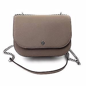 Tory Burch Emerson Flap Adjustable Shoulder Bag (Gray Heron)
