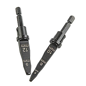 Cleey Pipe Expander Drill Electric Repair Support, Swaging Tool, Drill Bit Expander Include 7/8 3/4 5/8 1/2 3/8 1/4 Inch 5Pcs Black