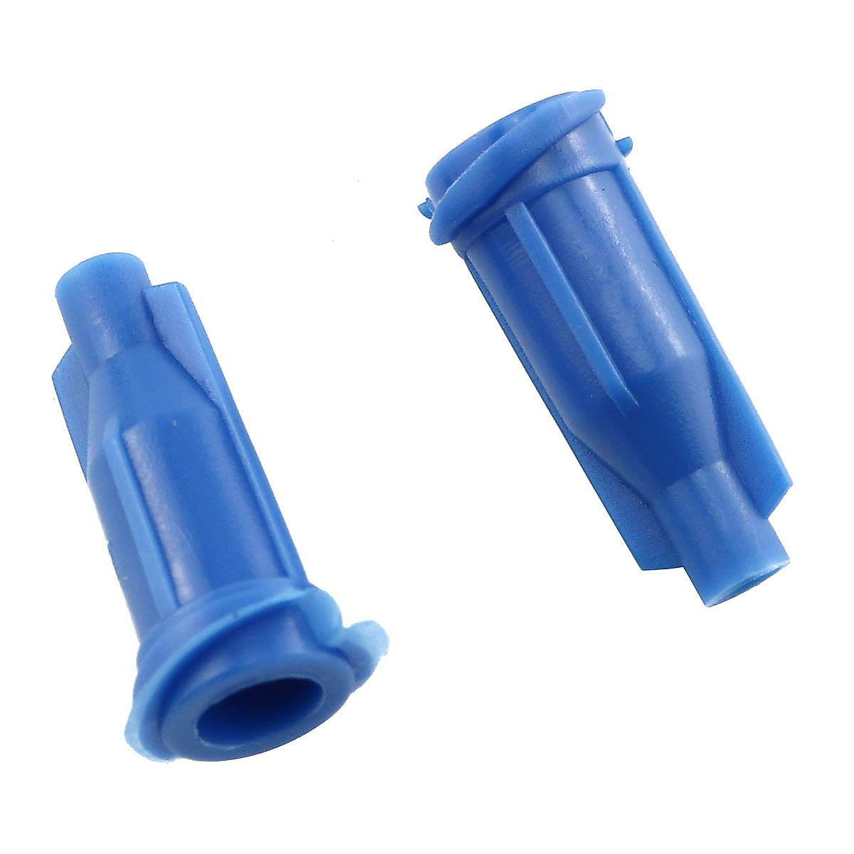 E-outstanding 200-Pack 17mm Industrial Dispensing Needle Tips Cap with Luer Lock for Storing Glue and Adhesives, Blue