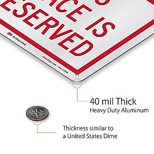 SmartSign “No Parking - This Space Is Reserved” Sign | 10" x 14" Engineer Grade Reflective Aluminum