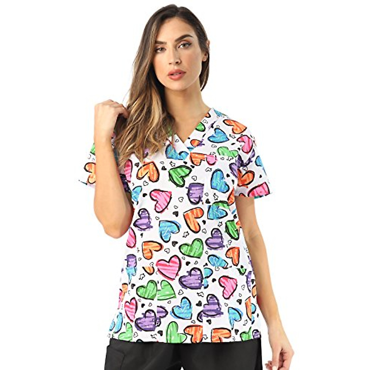 Just Love Women's Scrub Tops Scrubs 216V-28-1X