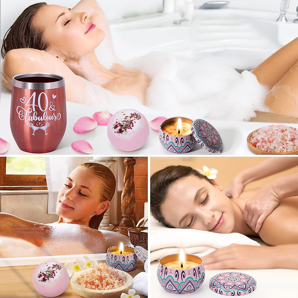 40th Birthday Gifts Women, Happy 40th Birthday Gifts for Women Turning 40 and Fabulous, Funny 40 Years Old Birthday Gift Ideas for Best Friend Female Wife Sister Mom Aunt 40th Bday Gifts Women Tumbler