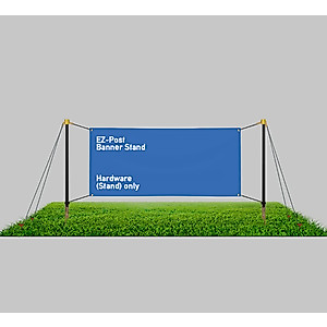 BannerBuzz EZ Post Banner Stand for 10' W X 4' H Banner, Outdoor Advertising Stand with Carrying Bag (Hardware only)