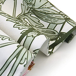 ABxinyoule Kitchen Window Curtain Plant Small Floral Wildflower Velvet Curtain Cafe Curtains Herb Living Room 84" W x 63" L (2 Panels 42W x 63H)